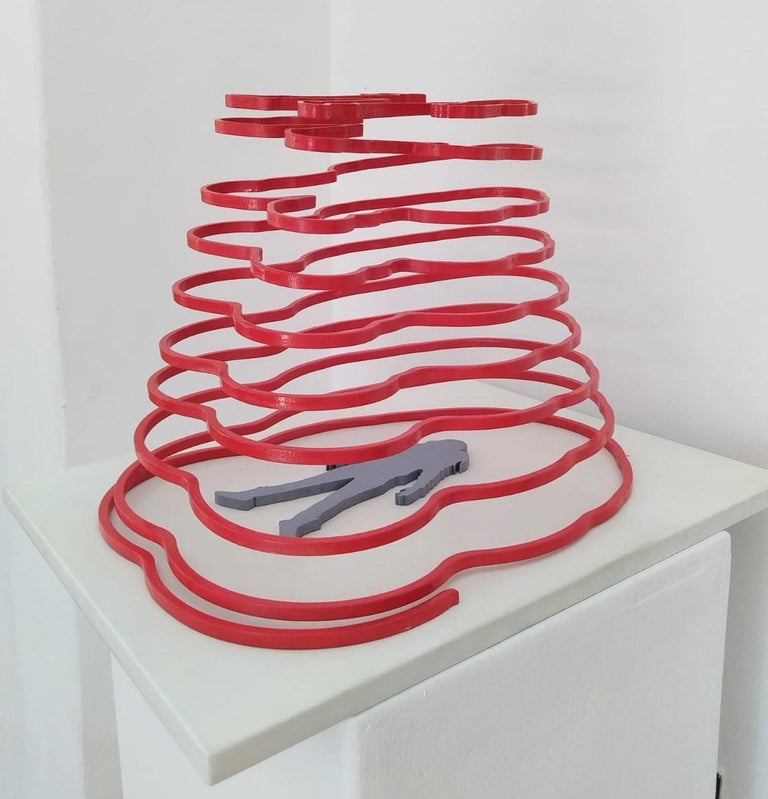 Uwe Pfaff - Limited Edition Kinetic Mild Steel Sculpture "Goodbye Merle ...