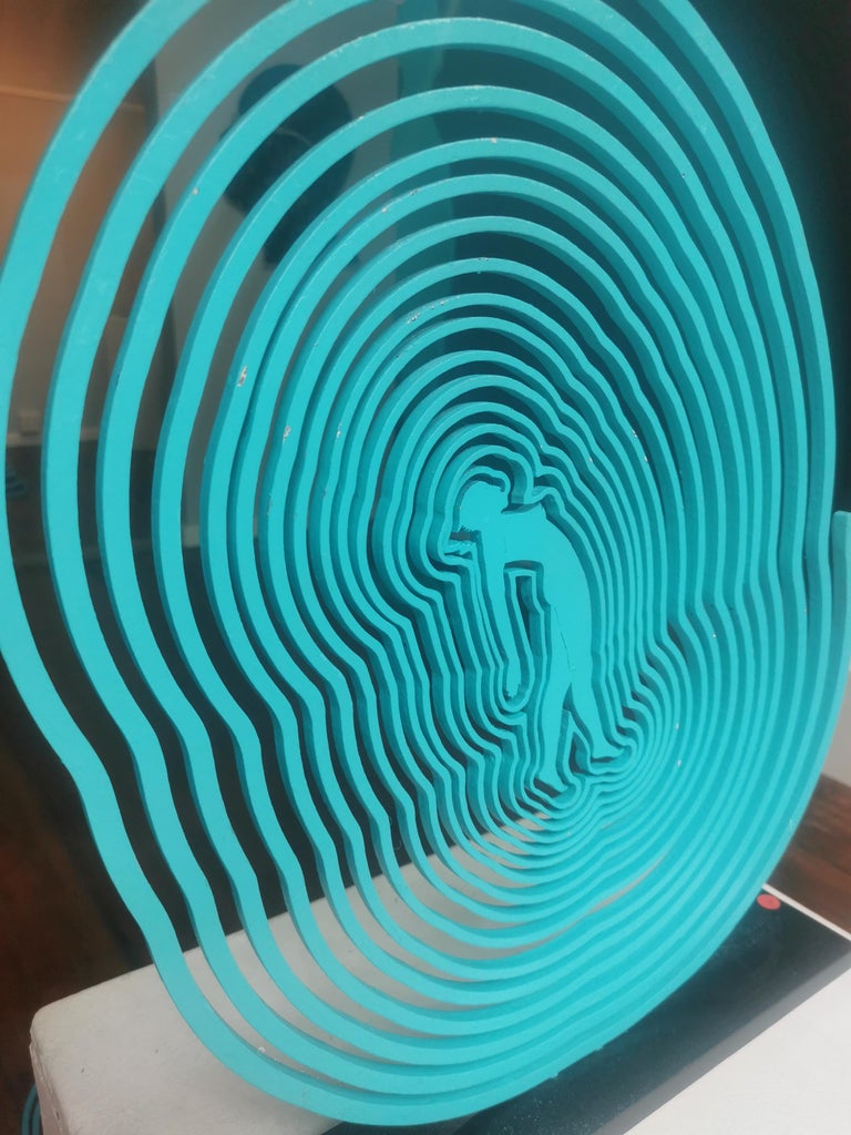 Uwe Pfaff - Limited Edition Kinetic Mild Steel Sculpture "Spiral Legend ...