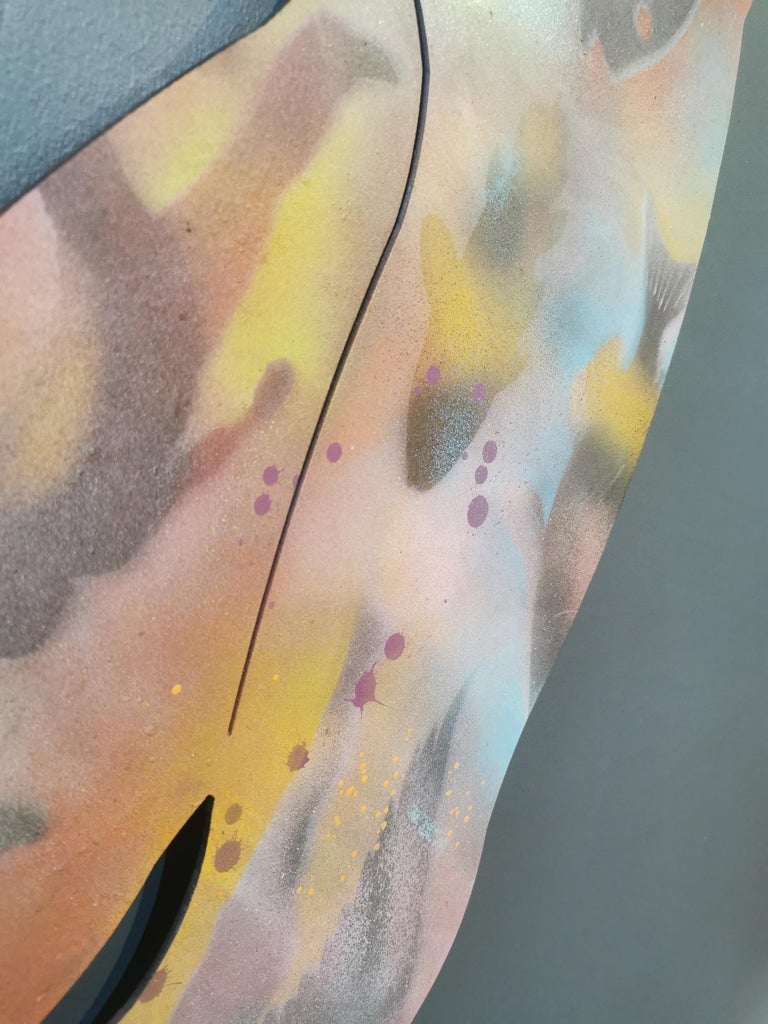 Uwe Pfaff - Unique Lifesize Wall Mounted Steel Sculpture "Floating ...