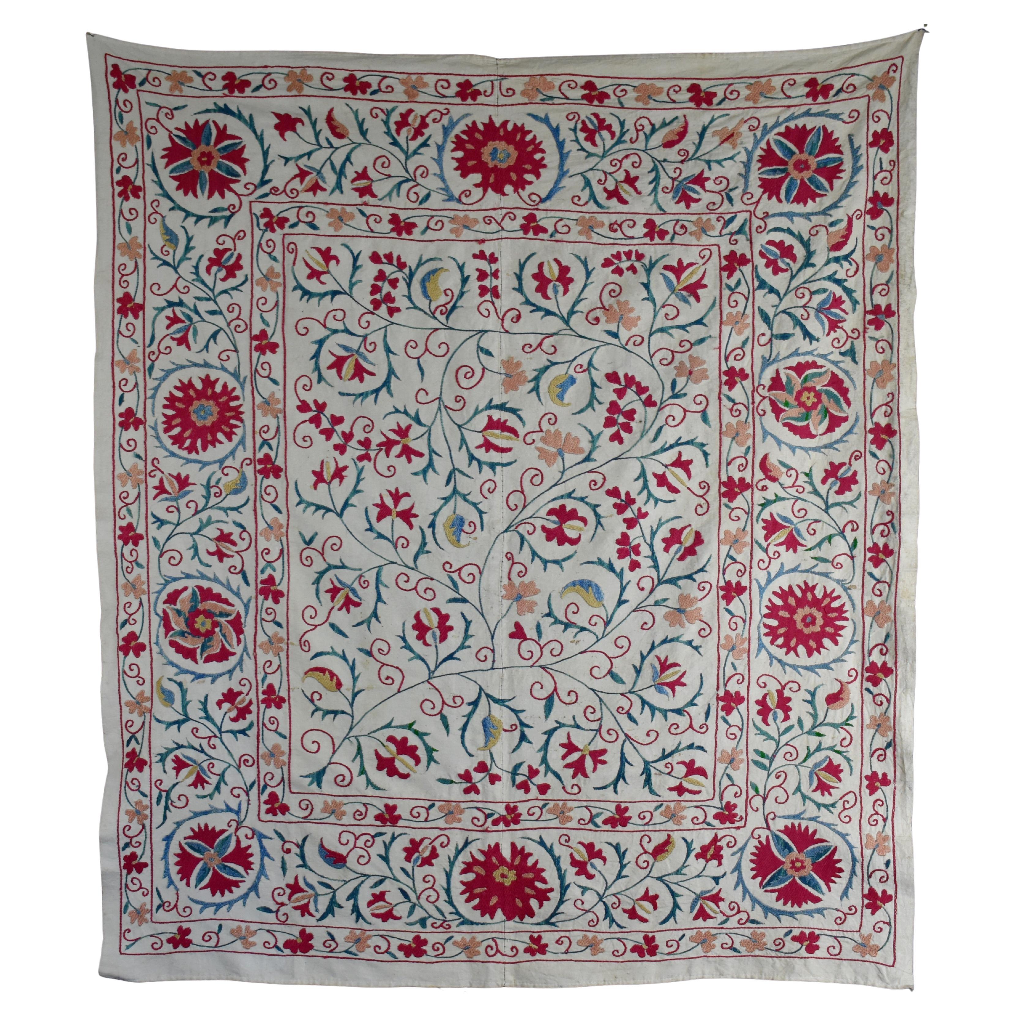 Early 19th Century Handwoven Nurata Suzani For Sale at 1stDibs