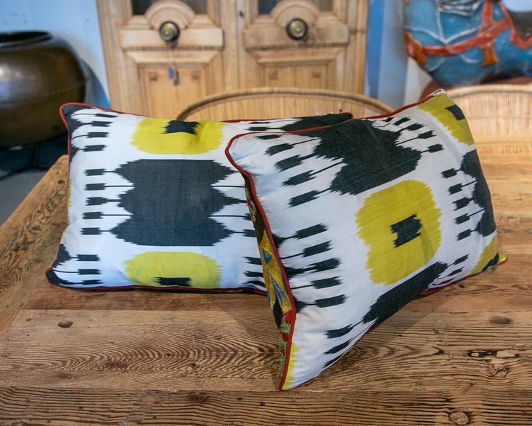 Uzbekistan Suzani Cushion Made of Silk and Cotton Fabric in Bright ...