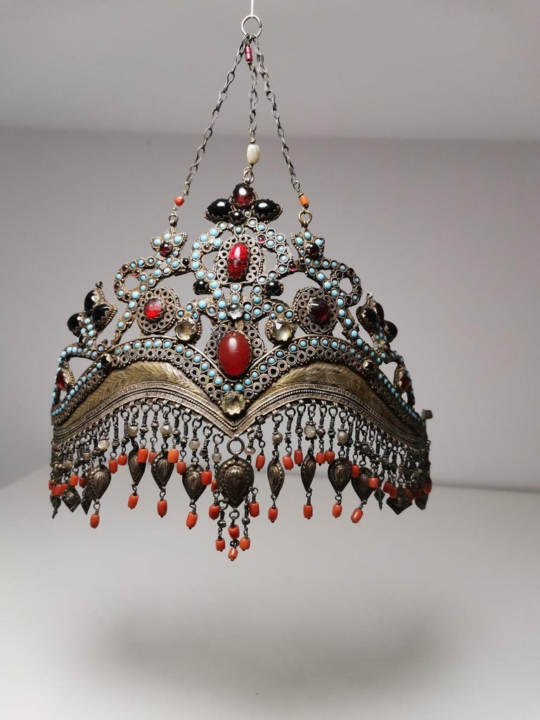 Uzbekistan, Tajikistan: a Rare, Old ‘Bridal Crown’ 20th Century For ...