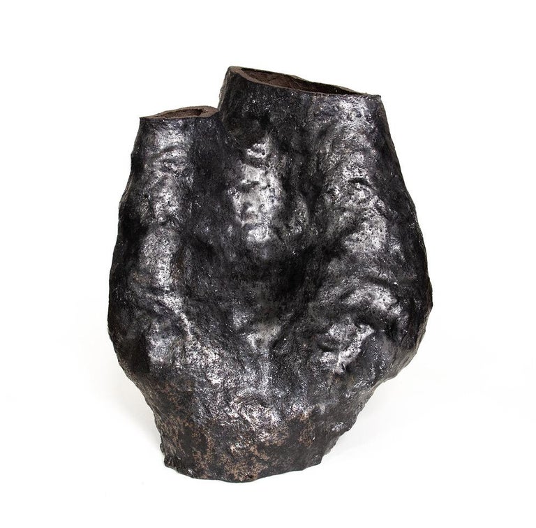 V-0391 Ceramic and Gold Artwork Signed by Jojo Corväiá For Sale at 1stDibs