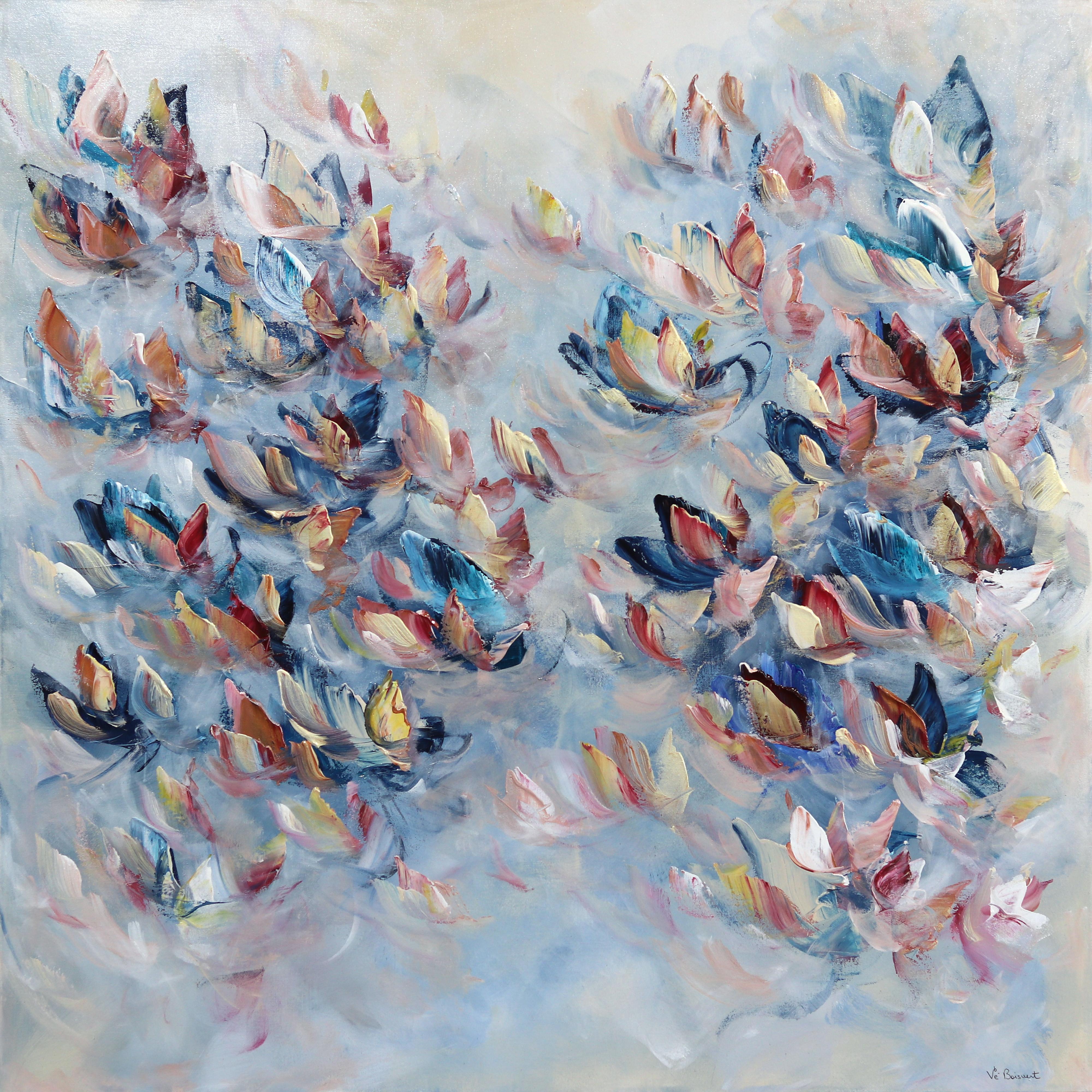 Vè Boisvert - Butterfly Freedom - Soft Abstract Floral Landscape ...