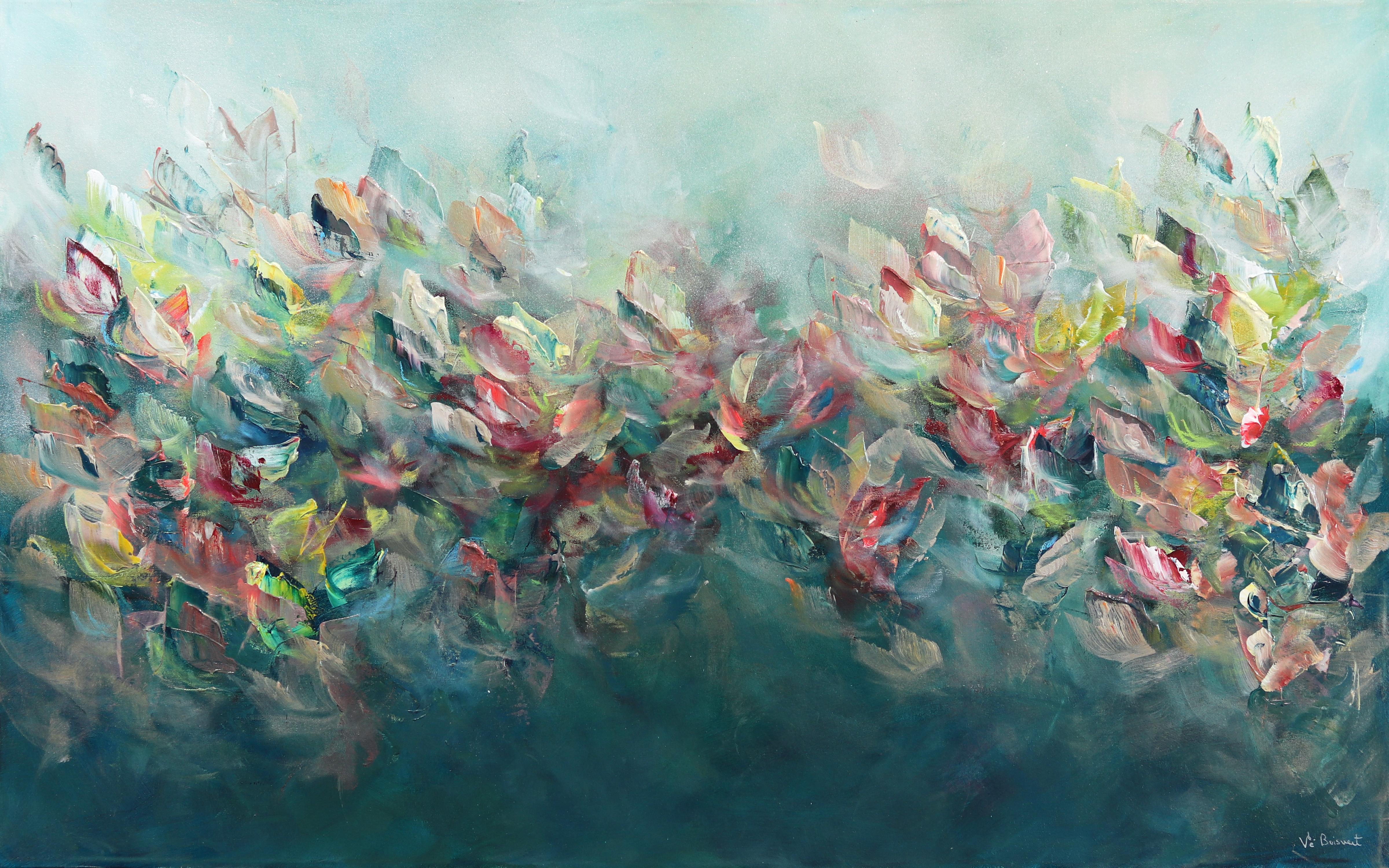 Vè Boisvert - "Colourful Day" - Soft Abstract Floral Painting For Sale ...