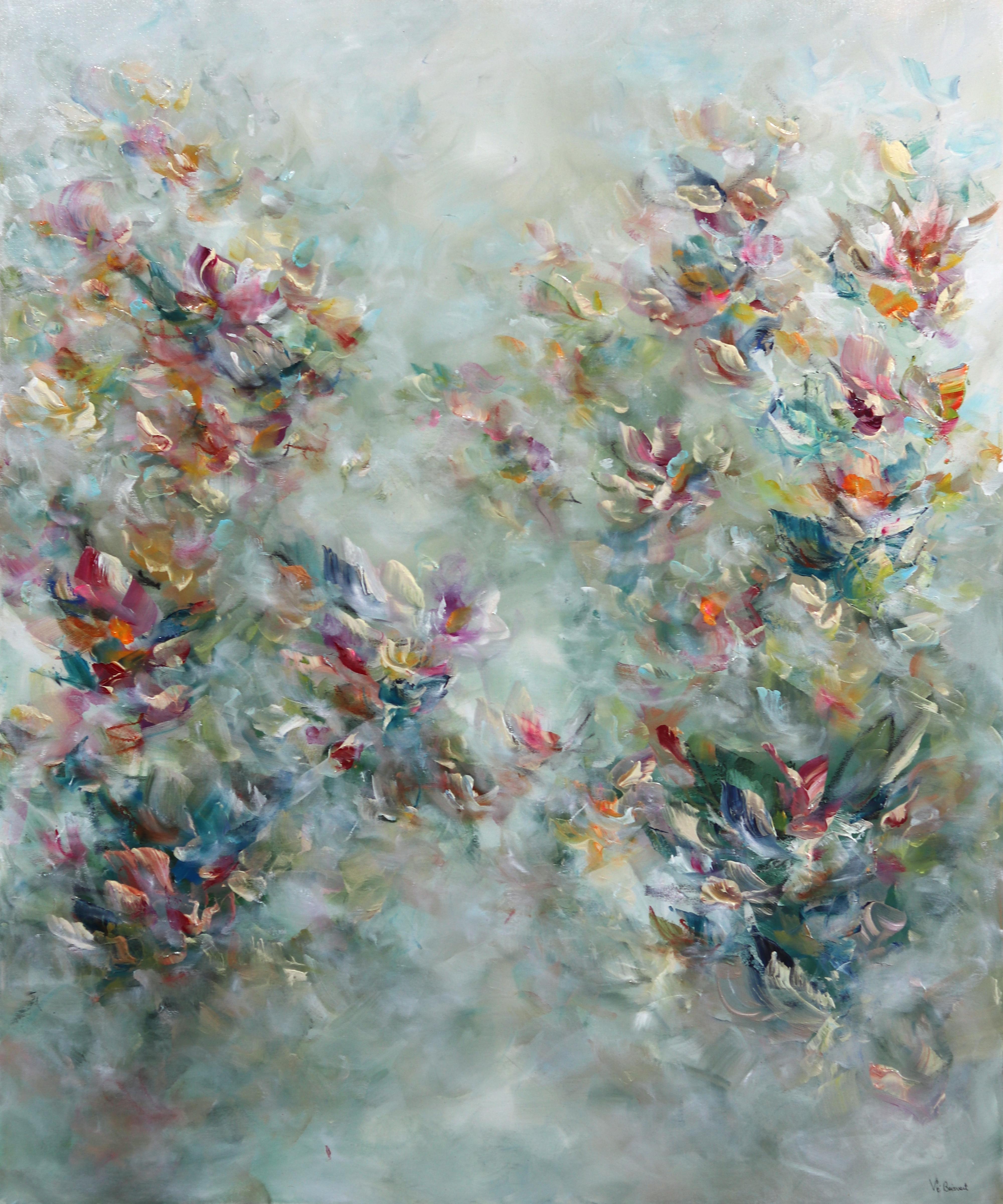 Vè Boisvert - Fleurir Vers Mon Destin - Soft Abstract Floral Landscape ...