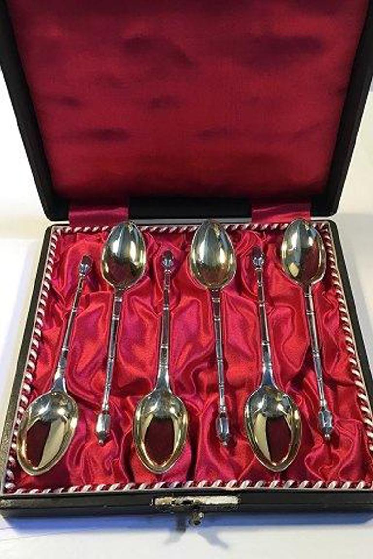 V. Christensen Silver Set of 6 Coffee Spoons For Sale at 1stDibs