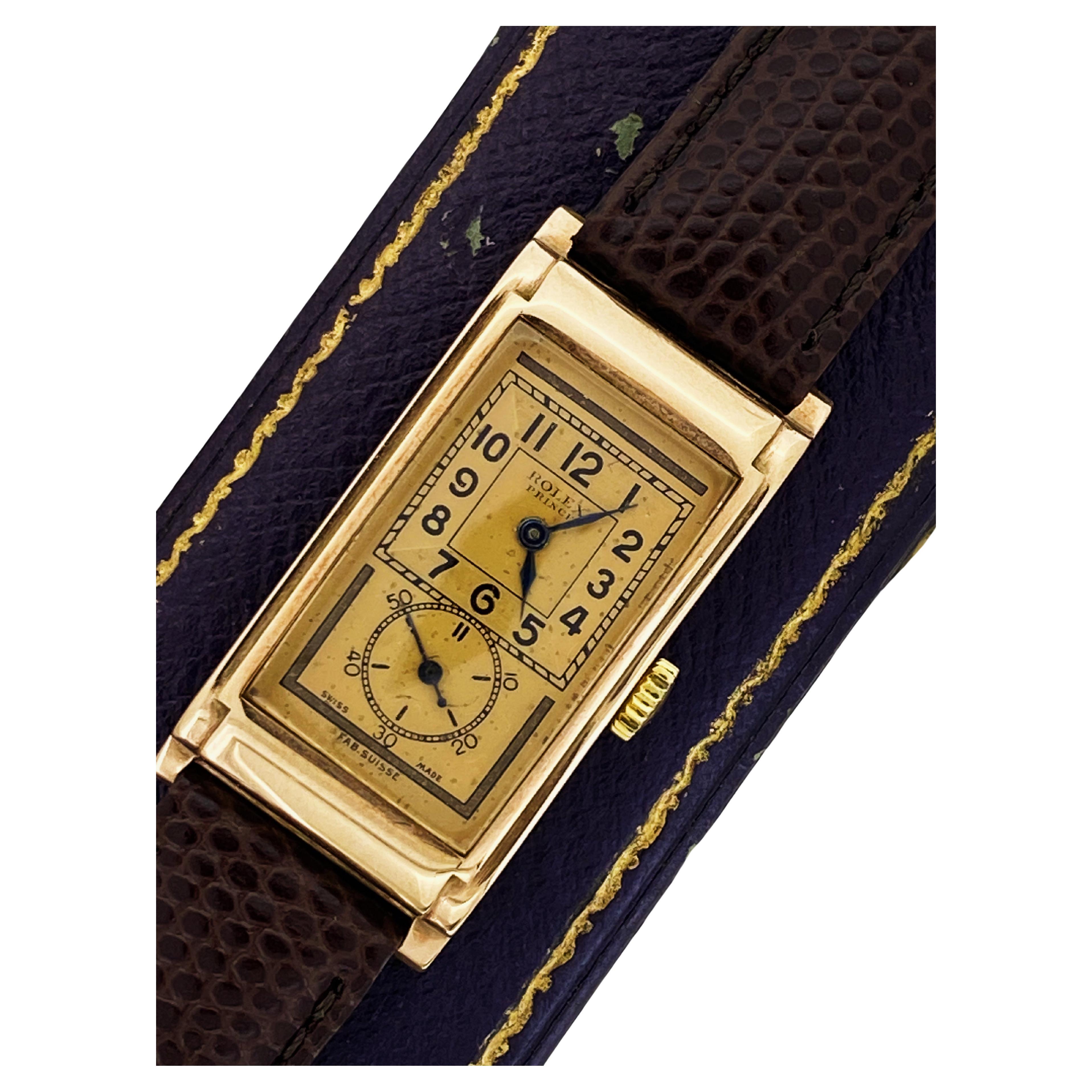 V Rare Rolex Prince Art-Deco c1939 Observatory Grade Rose Gold “Doctors ...