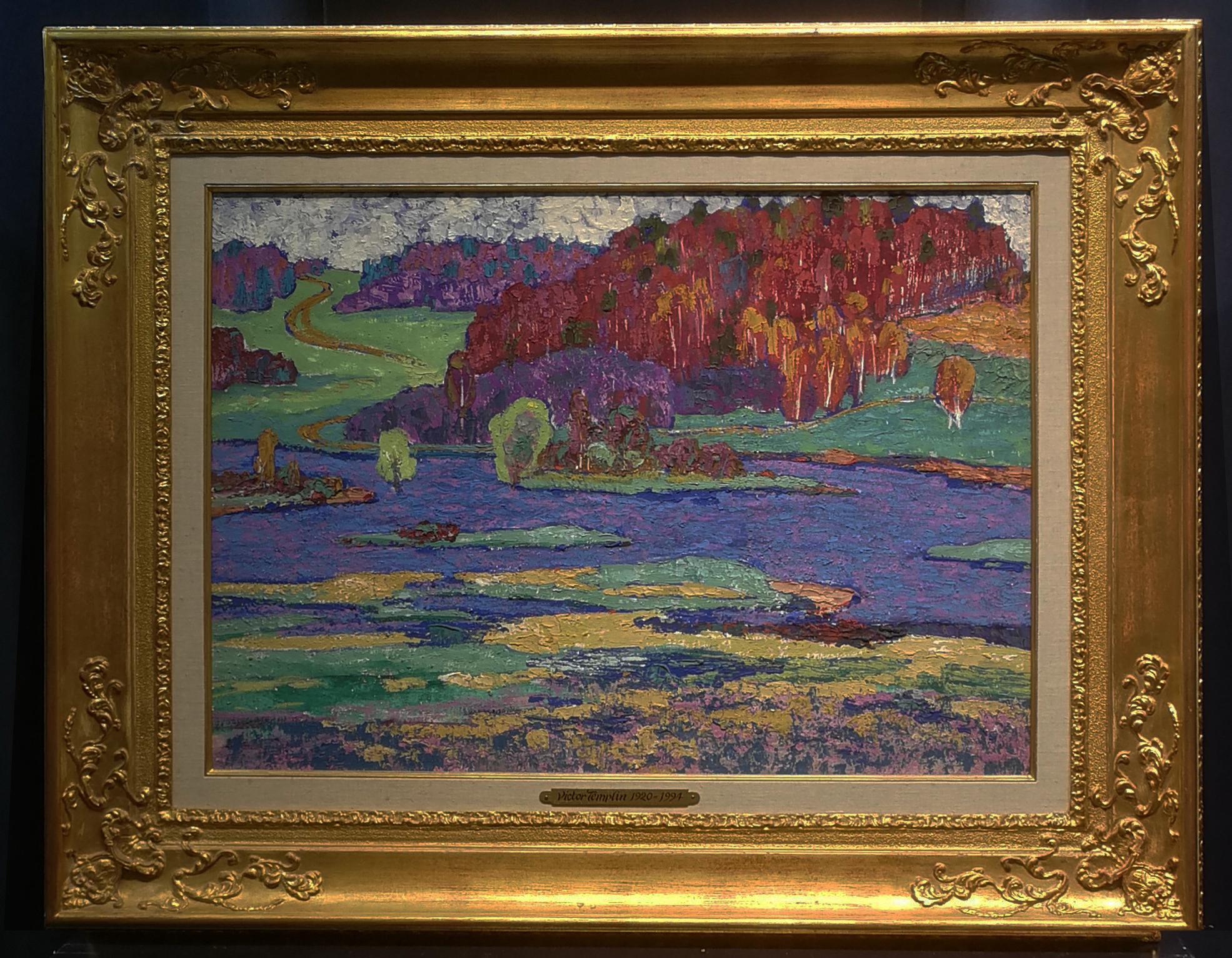 V. Templin - The red forest, V. Templin, Paint/panel, Expressionist For ...