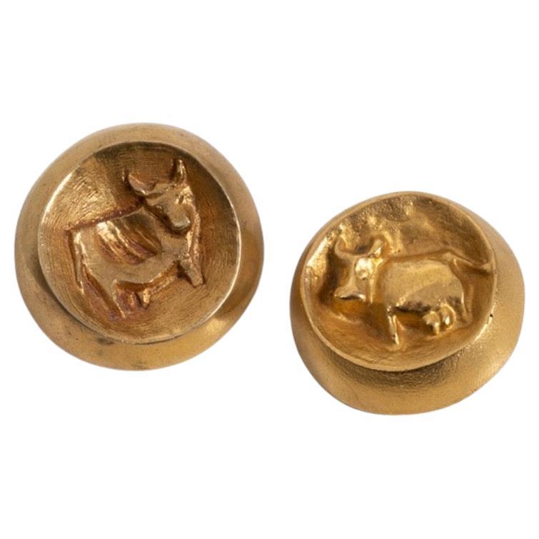 French Bronze Brooch Line Vautrin For Sale at 1stDibs