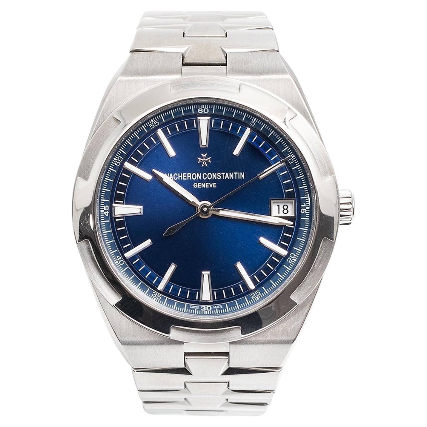 Vacheron Constantin Overseas Silver Dial Steel Mens Watch 4500V Unworn ...