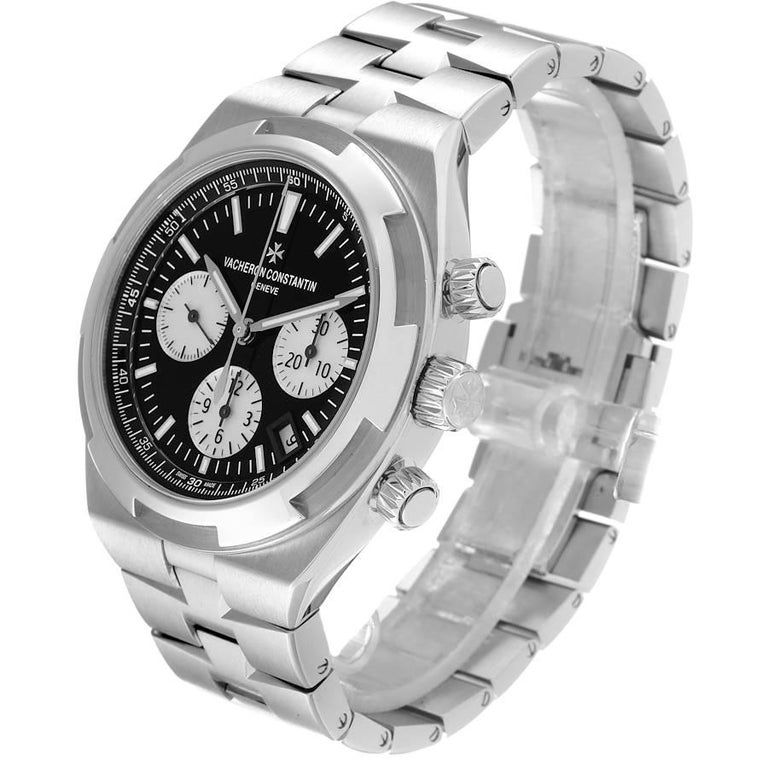 Vacheron Constantin Overseas Black Dial Chronograph Watch 5500V Card ...