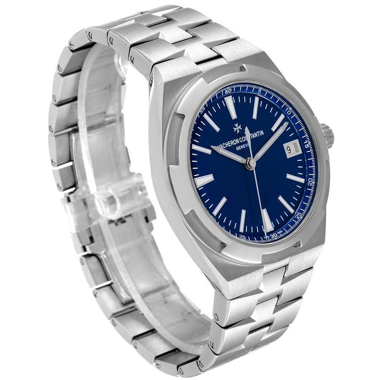 Vacheron Constantin Overseas Blue Dial Steel Mens Watch 4500V Papers ...