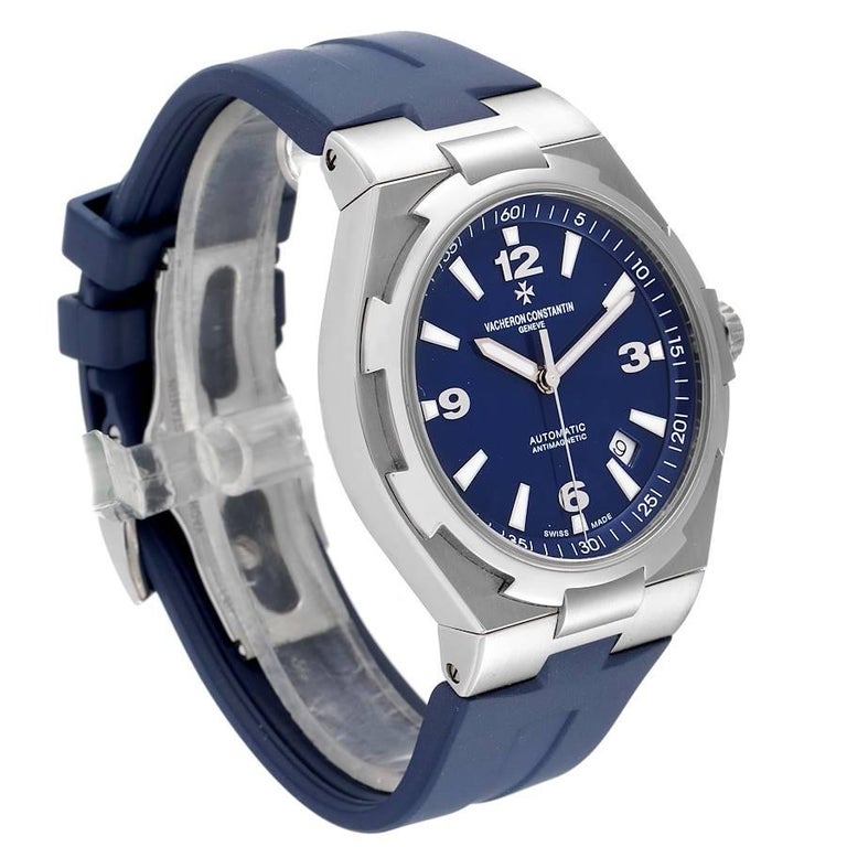 Vacheron Constantin Overseas Blue Dial Steel Mens Watch 47040 Papers ...