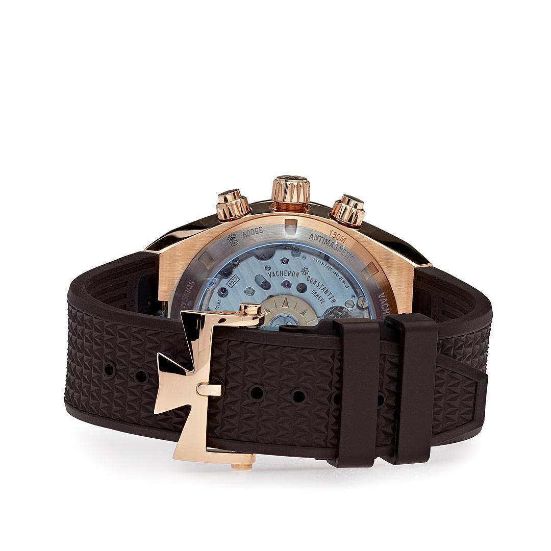 Vacheron Constantin Overseas Chronograph Rose Gold White Dial 5500V/000R-B074 For Sale at 1stDibs