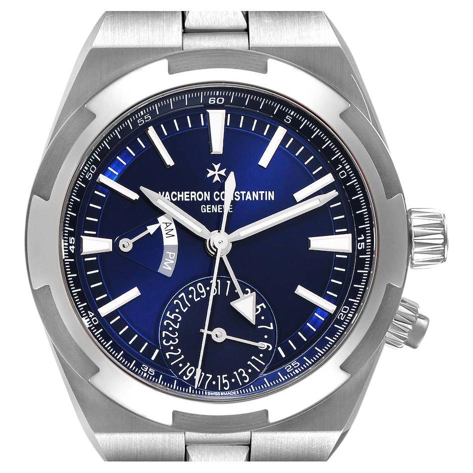Vacheron Constantin Overseas Dual Time Blue Dial Steel Watch 7900V Box ...
