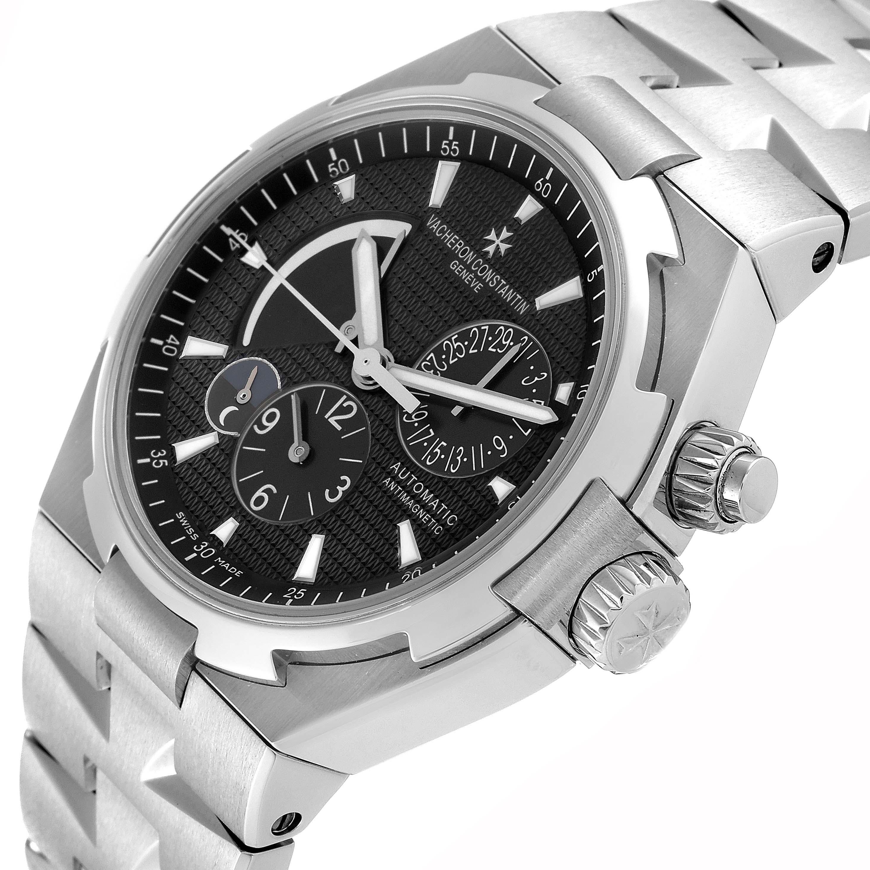 Vacheron Constantin Overseas Dual Time Steel Mens Watch 47450 Box ...