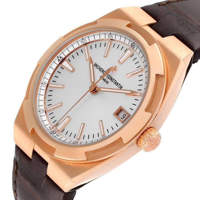 Vacheron Constantin Overseas Rose Gold Silver Dial Mens Watch 4500V For ...
