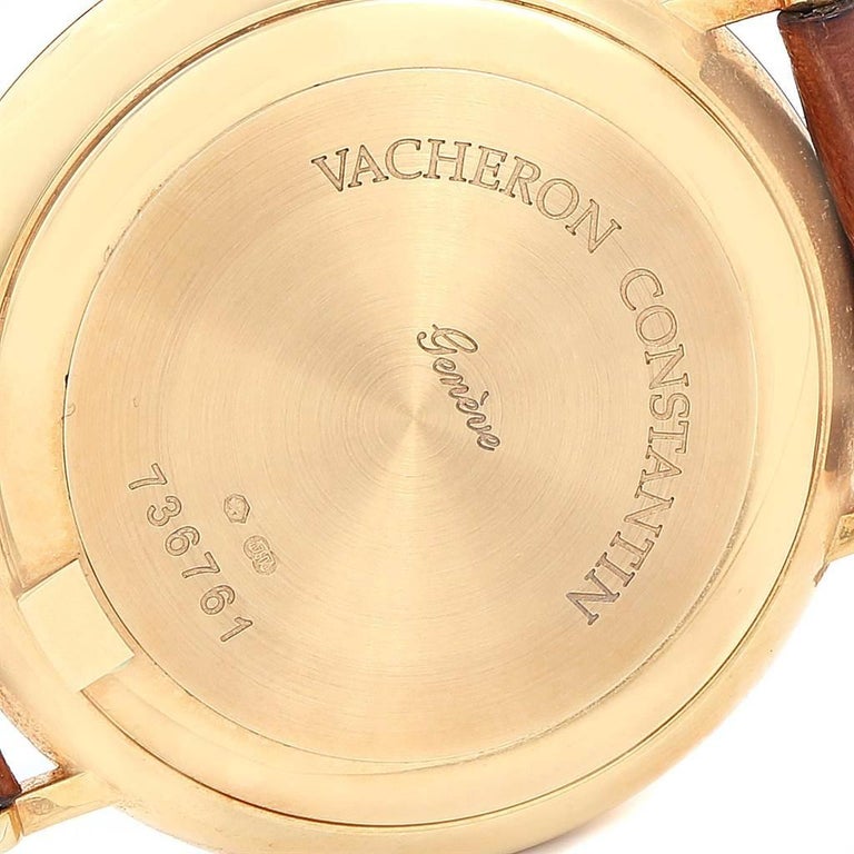Vacheron Constantin Patrimony Yellow Gold White Dial Men's Watch 42002 ...