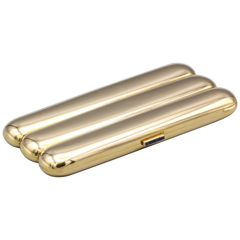Vacheron Constantin Sapphire and 18 Karat Yellow Gold Cigar Box at 1stDibs