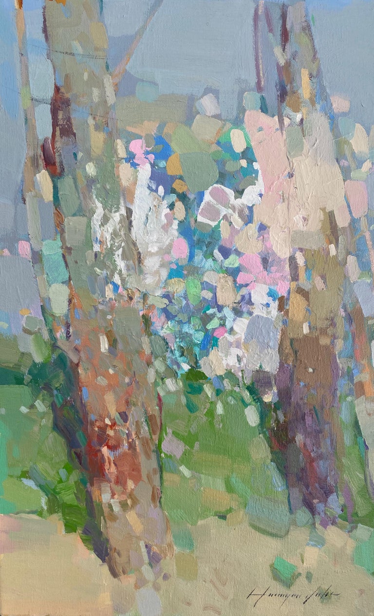 Vahe Yeremyan - Blossom Trees, Original oil Painting, Ready to Hang at ...