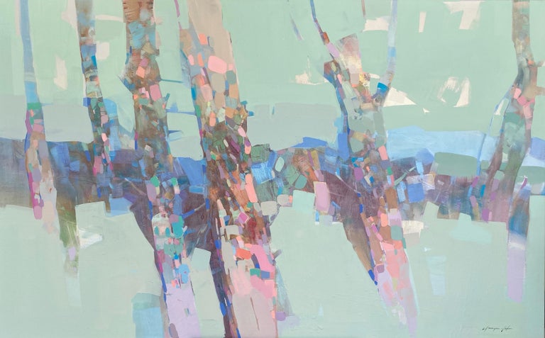 Vahe Yeremyan - Morning Grove, Original oil Painting, Ready to Hang For ...