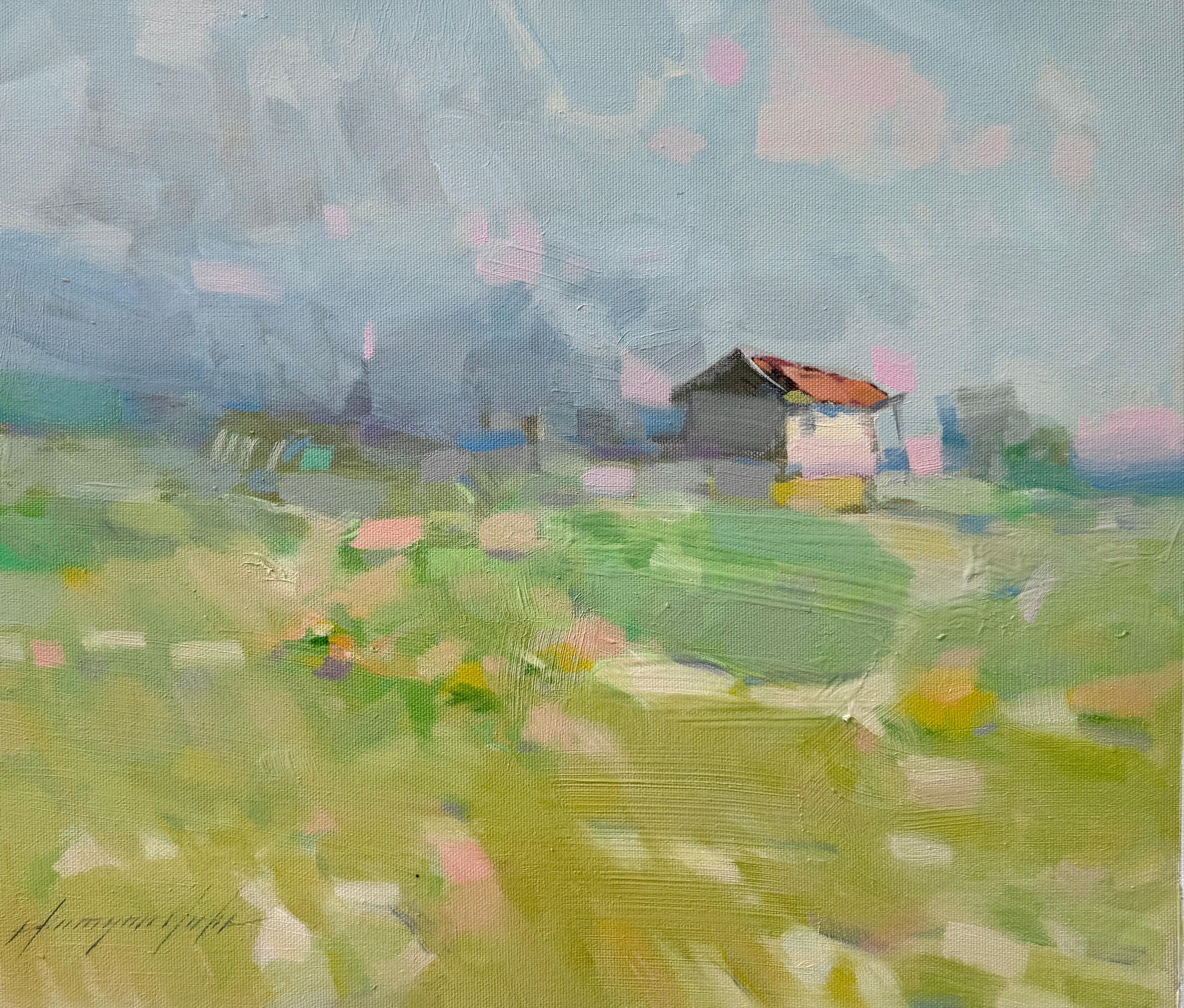 Vahe Yeremyan - Village Way Landscape Impressionism Original oil ...