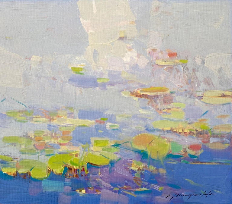Vahe Yeremyan - Waterlilies, Original oil Painting, Ready to Hang at ...