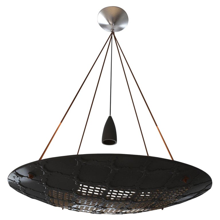 Vaisseau Round Jali Chandelier in Black Marble by Paul Mathieu For Sale ...