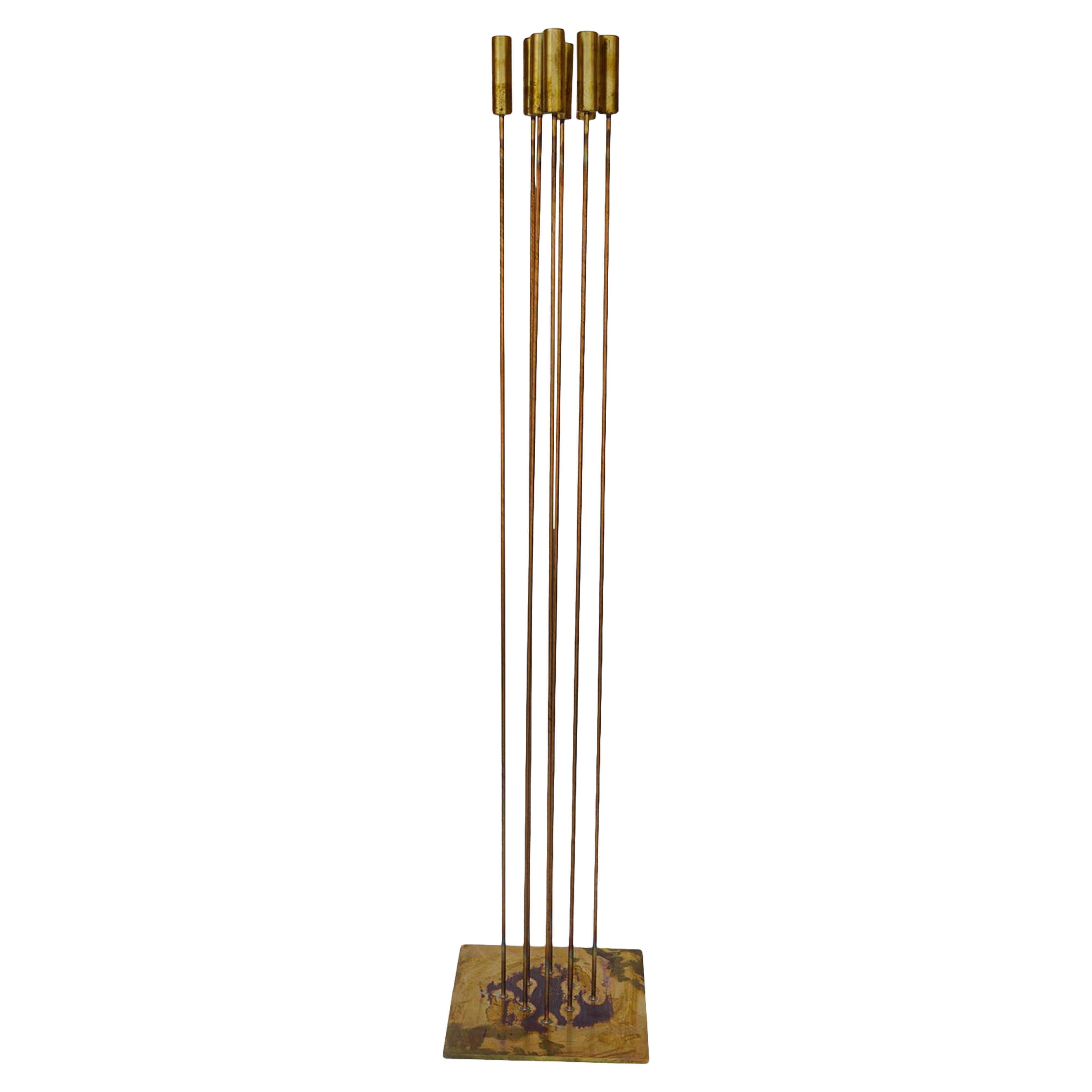 Large Val Bertoia 15-Rod "Curve of Sounding Cat Tails" Sculpture at ...
