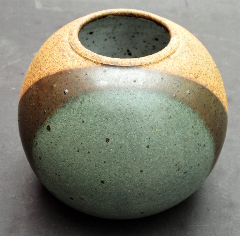 Val Cushing Spherical Stoneware Vase at 1stDibs