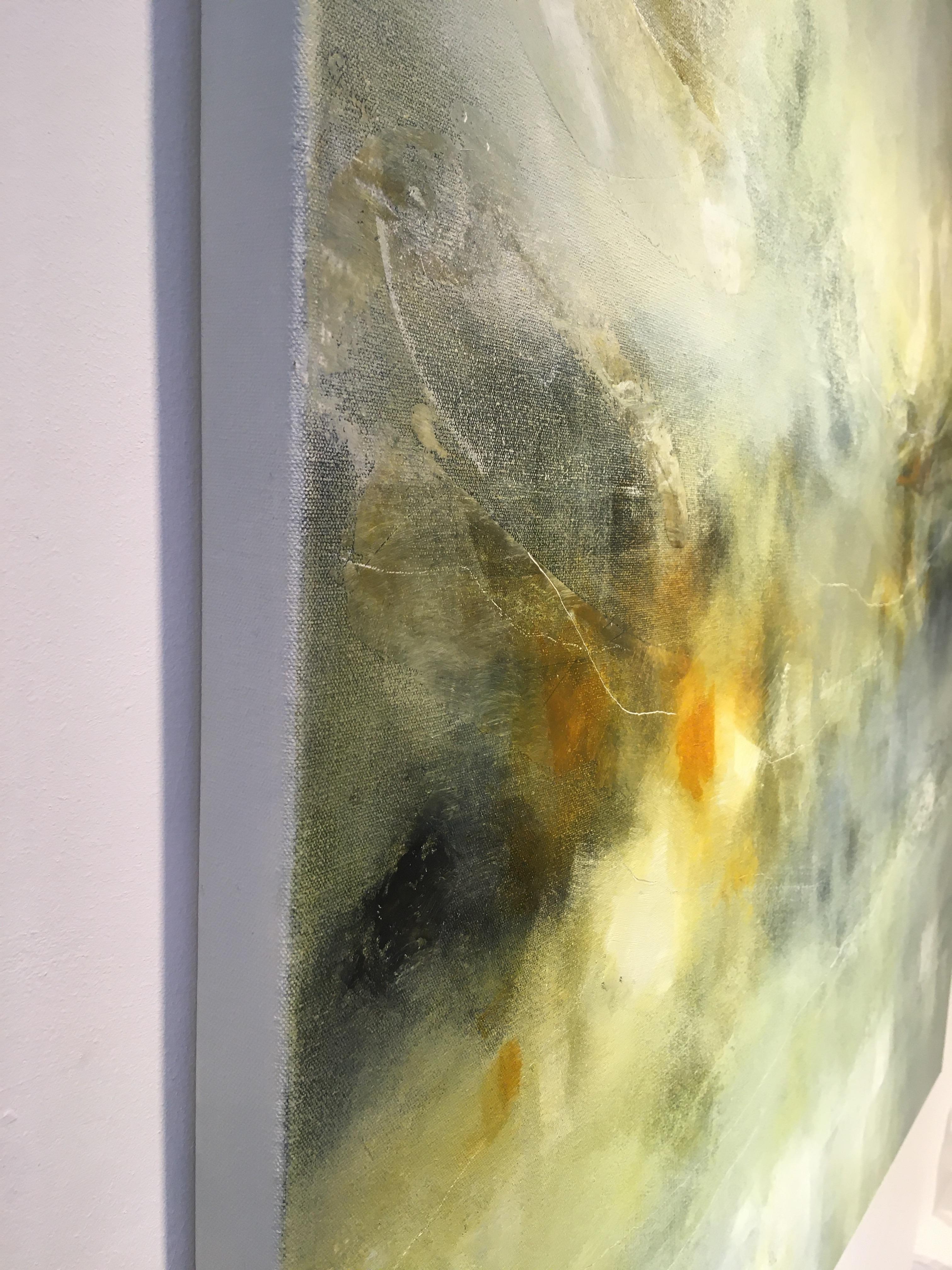 Val Hudson - Hokusai Says IV - dreamlike oil and wax abstract painting ...