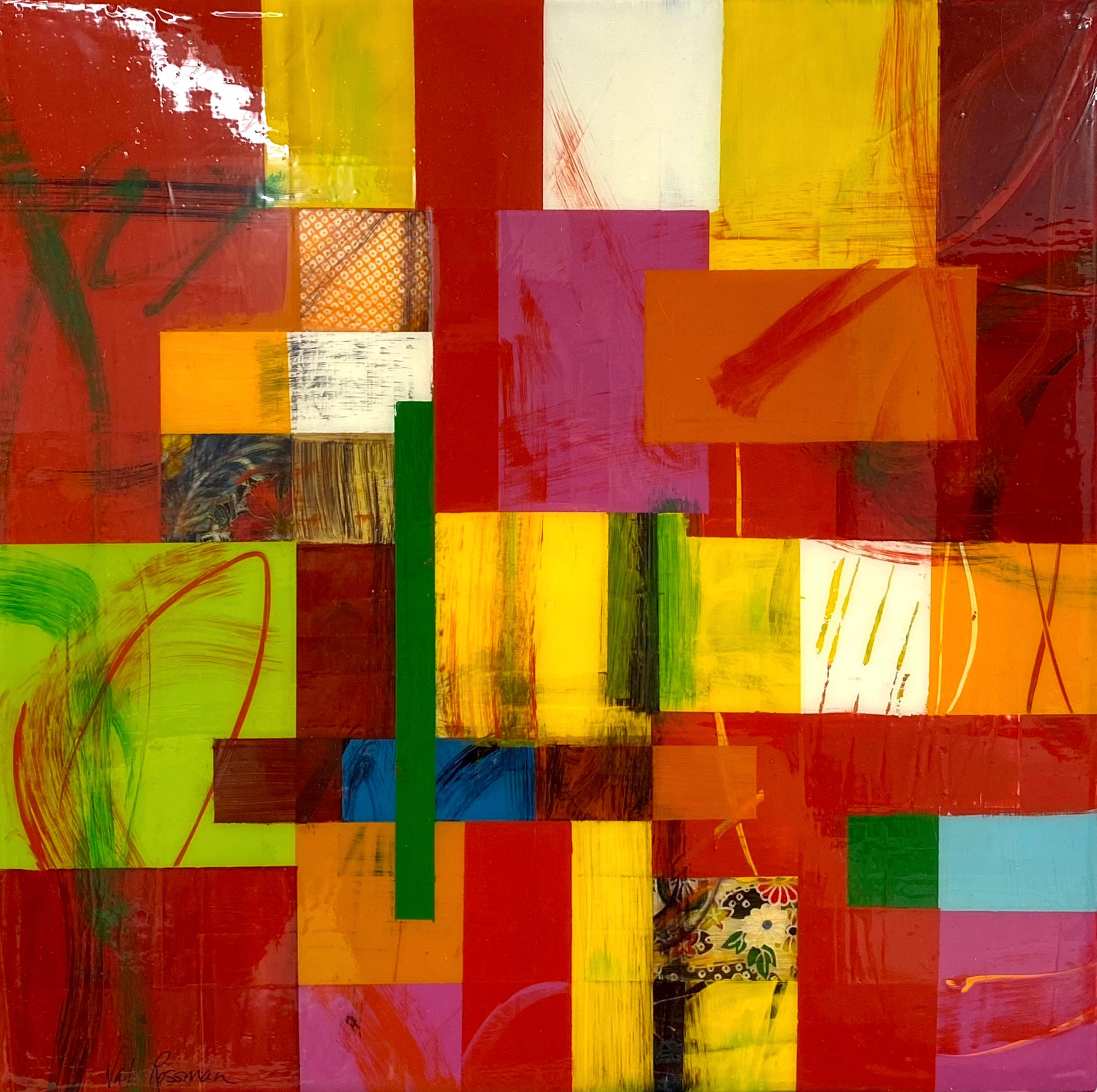 Val Rossman - Large 1980's Abstract Contemporary Pastel Painting ...