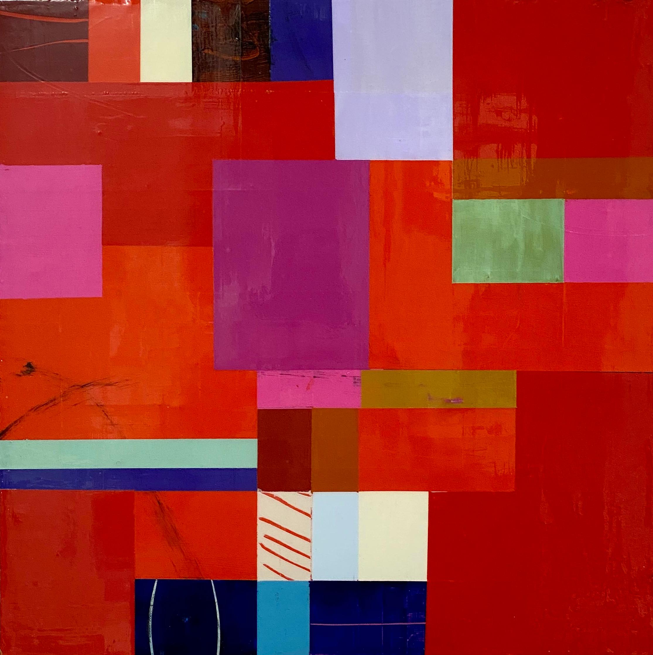 Val Rossman - Large 1980's Abstract Contemporary Pastel Painting ...