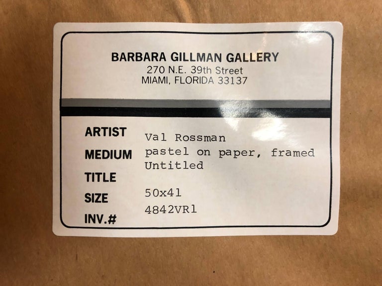 Val Rossman - Large 1980's Abstract Contemporary Pastel Painting ...