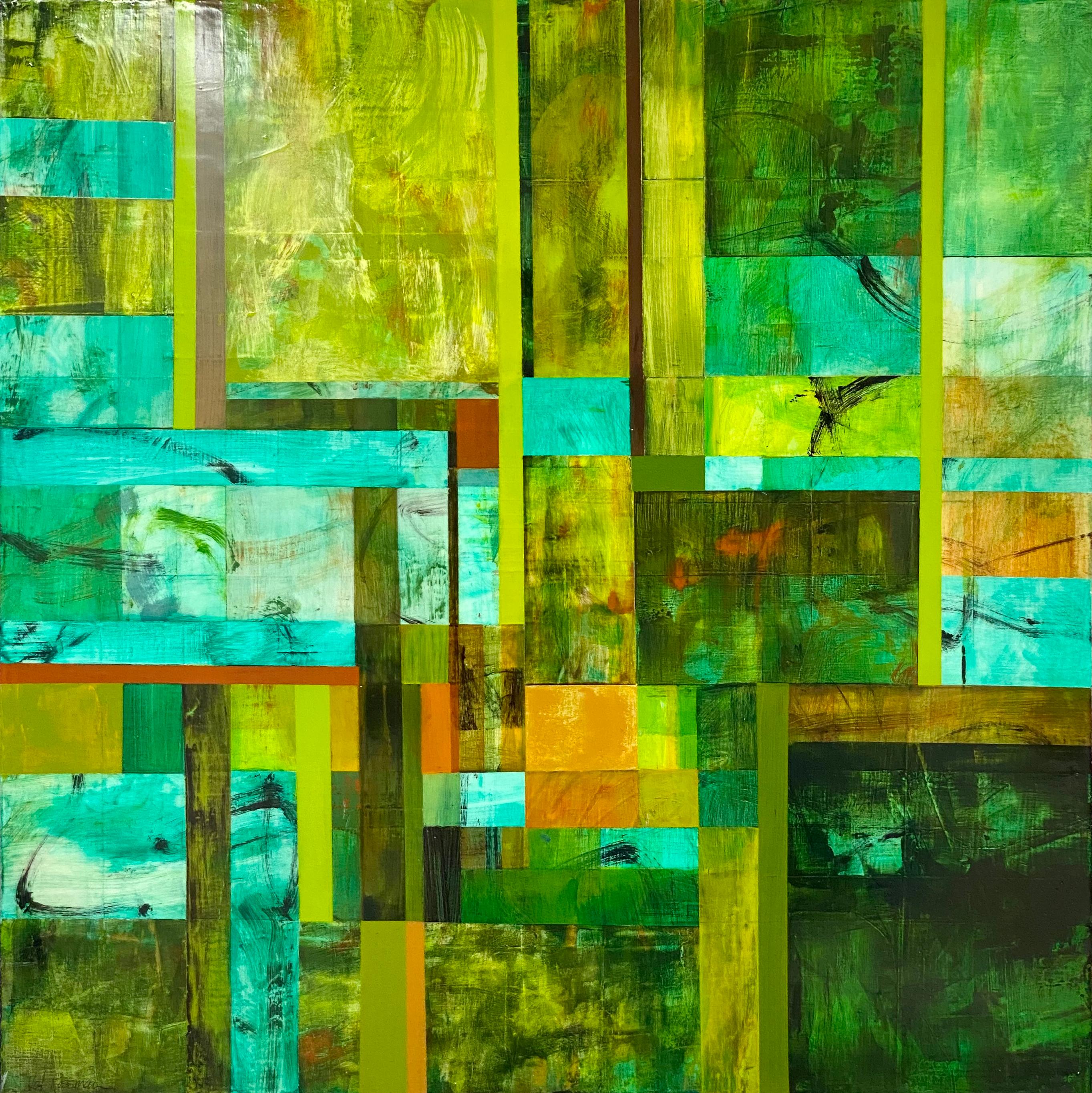 Val Rossman - Large 1980's Abstract Contemporary Pastel Painting ...