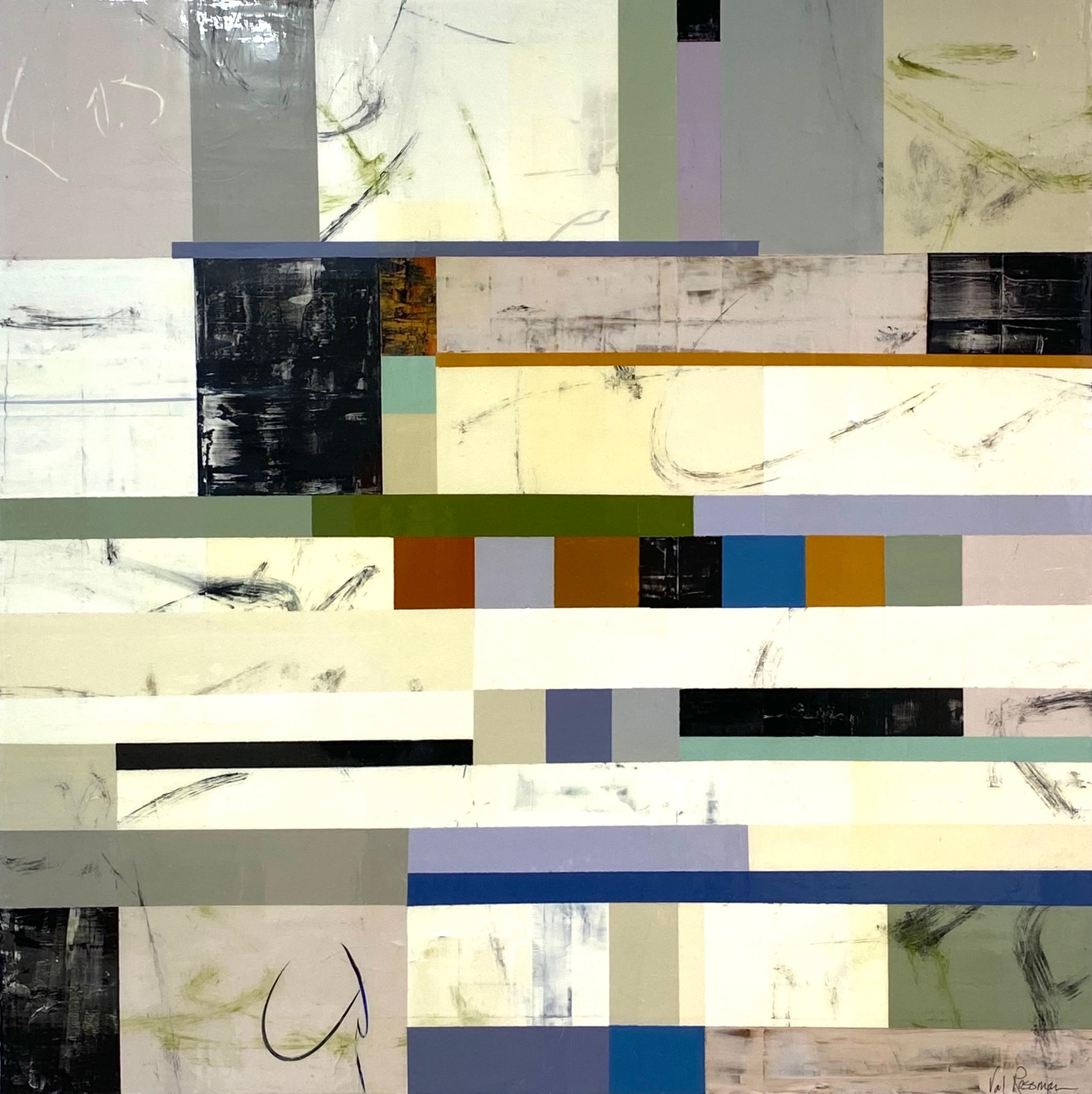 Val Rossman - Large 1980's Abstract Contemporary Pastel Painting ...