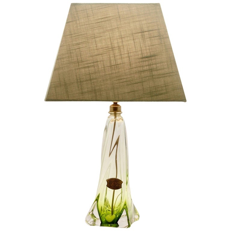 Val Saint Lambert Crystal Table Lamp Excellent Condition, 1953 For Sale ...