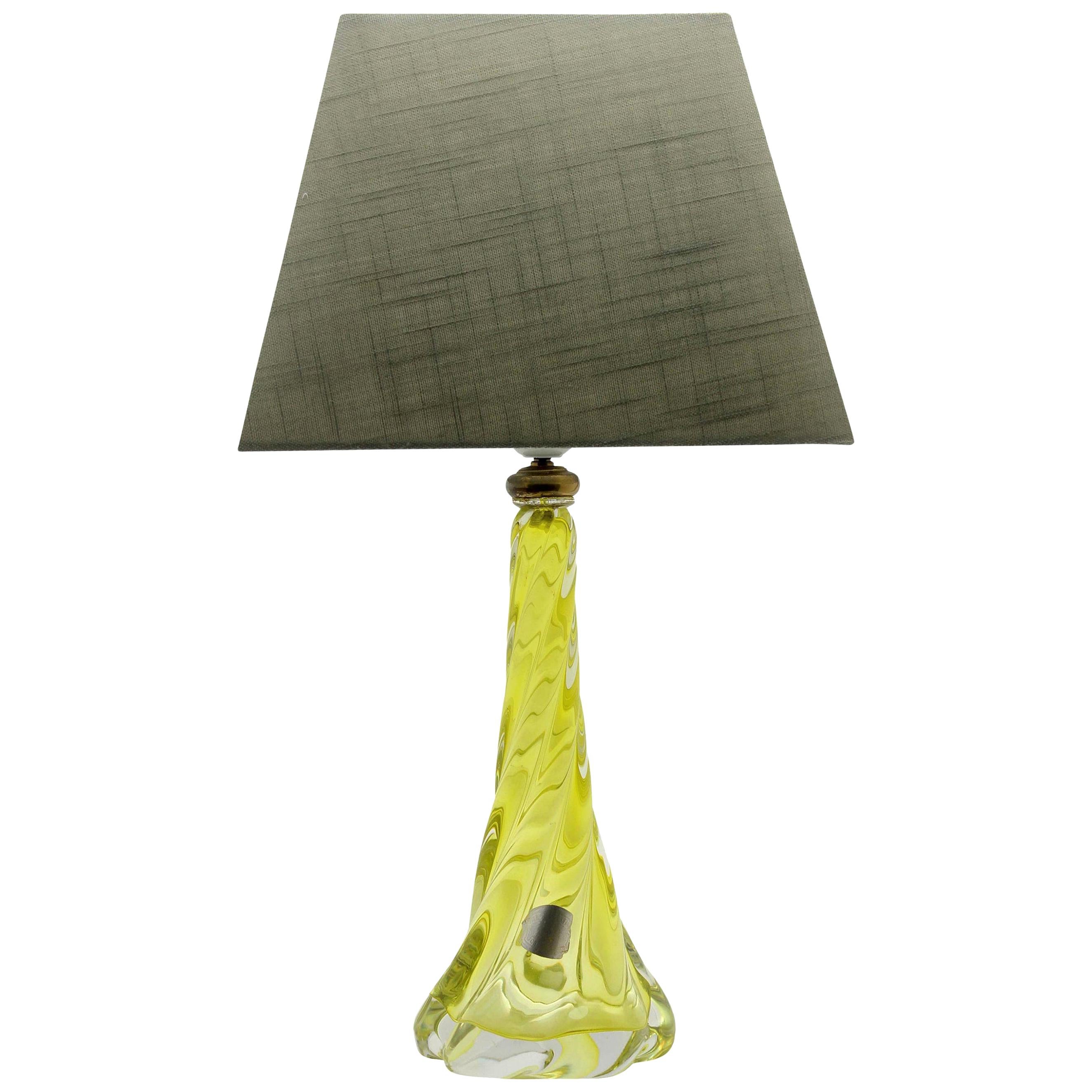 1960's Crystal Table Lamp by Crystal Saint-Louis at 1stDibs