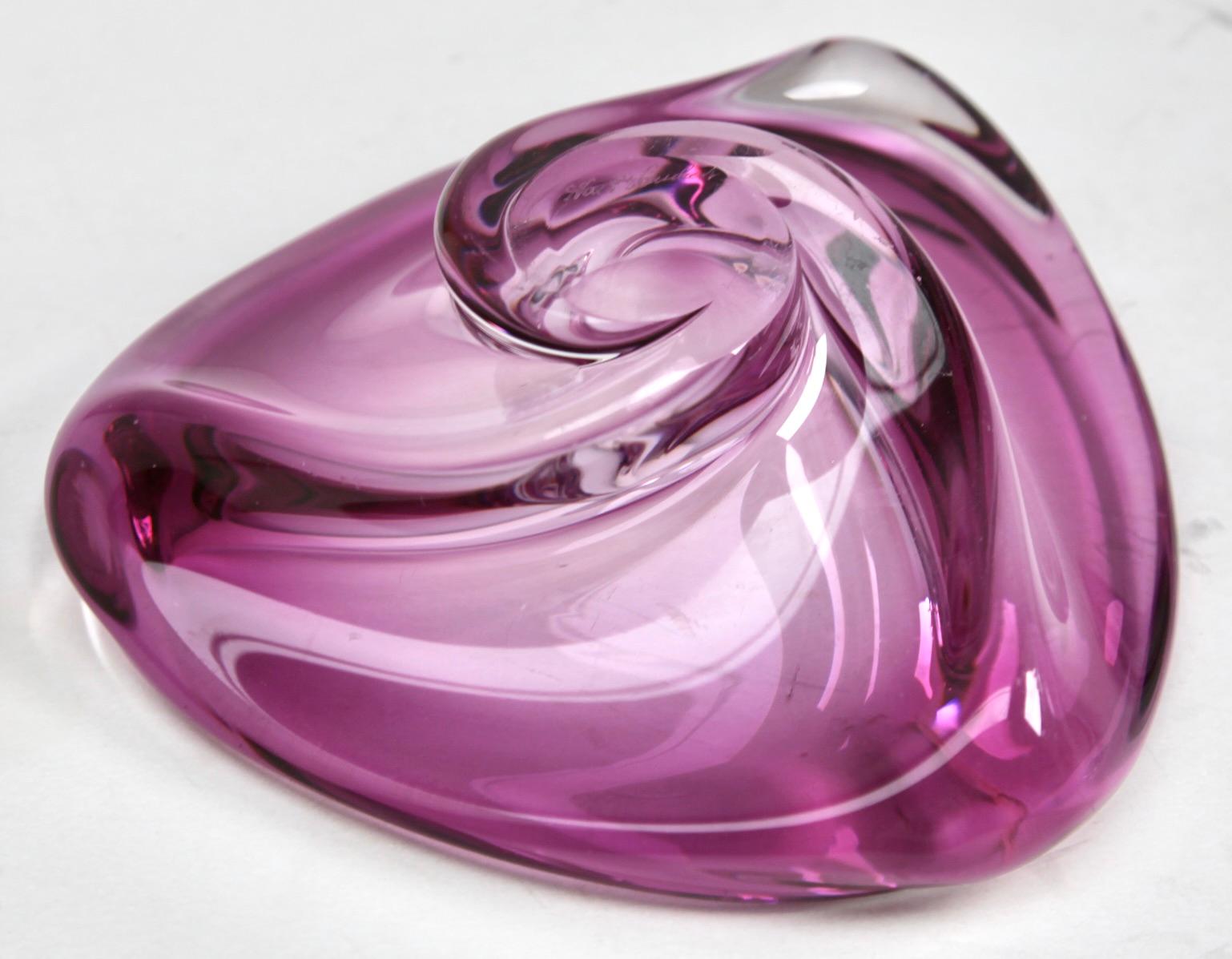 Val Saint Lambert Sculpted Crystal Cranberry Set with Sommerso Core ...