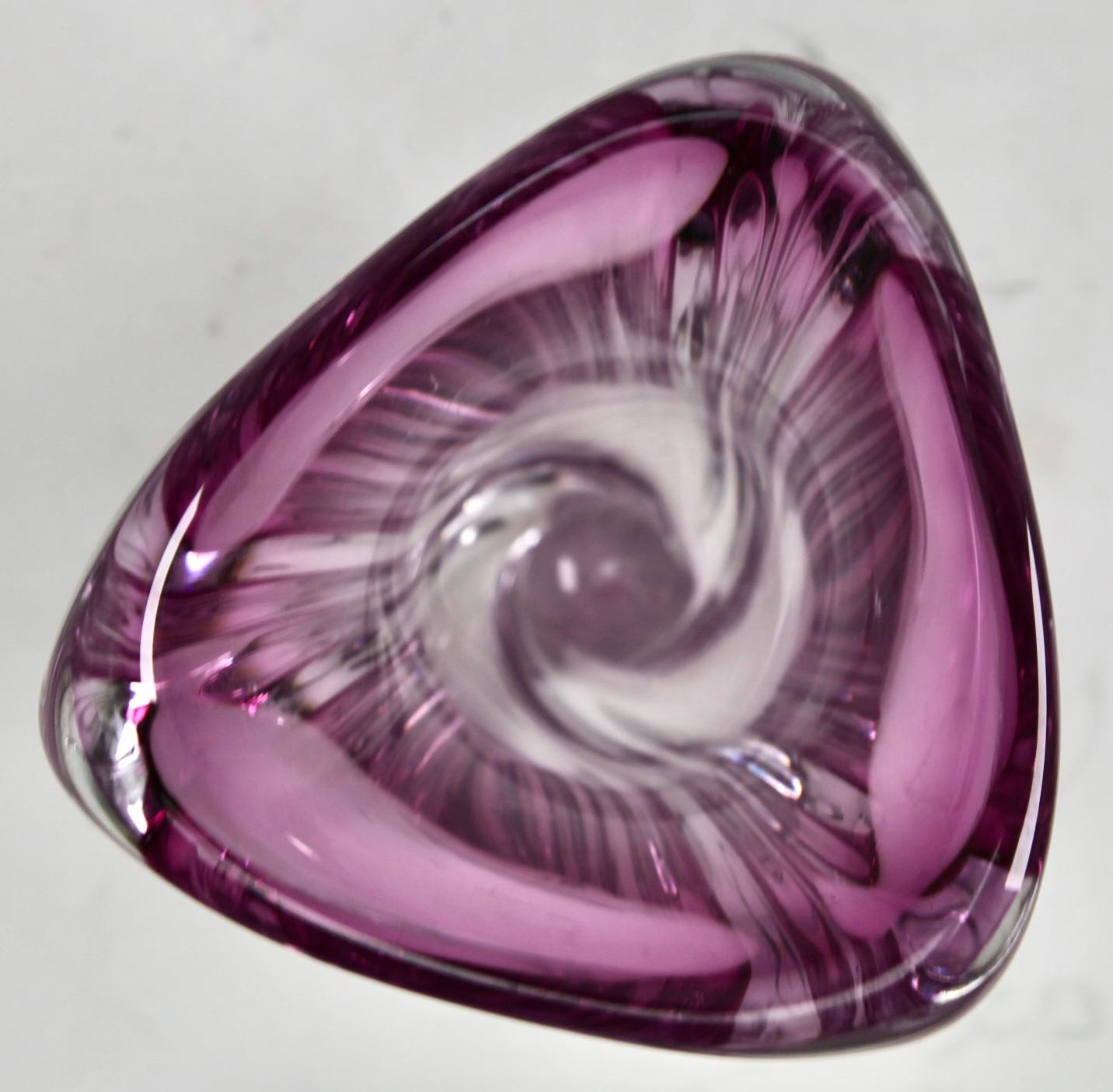 Val Saint Lambert Sculpted Crystal Cranberry Set with Sommerso Core ...