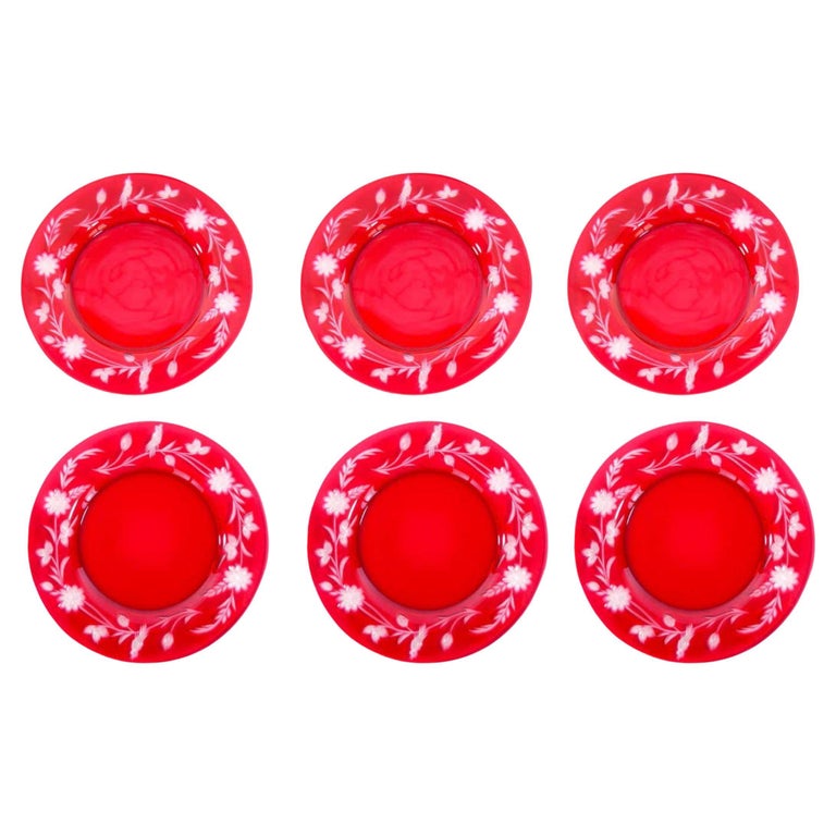 Val Saint Lambert Tableware Sweet Plate Service For Sale at 1stDibs