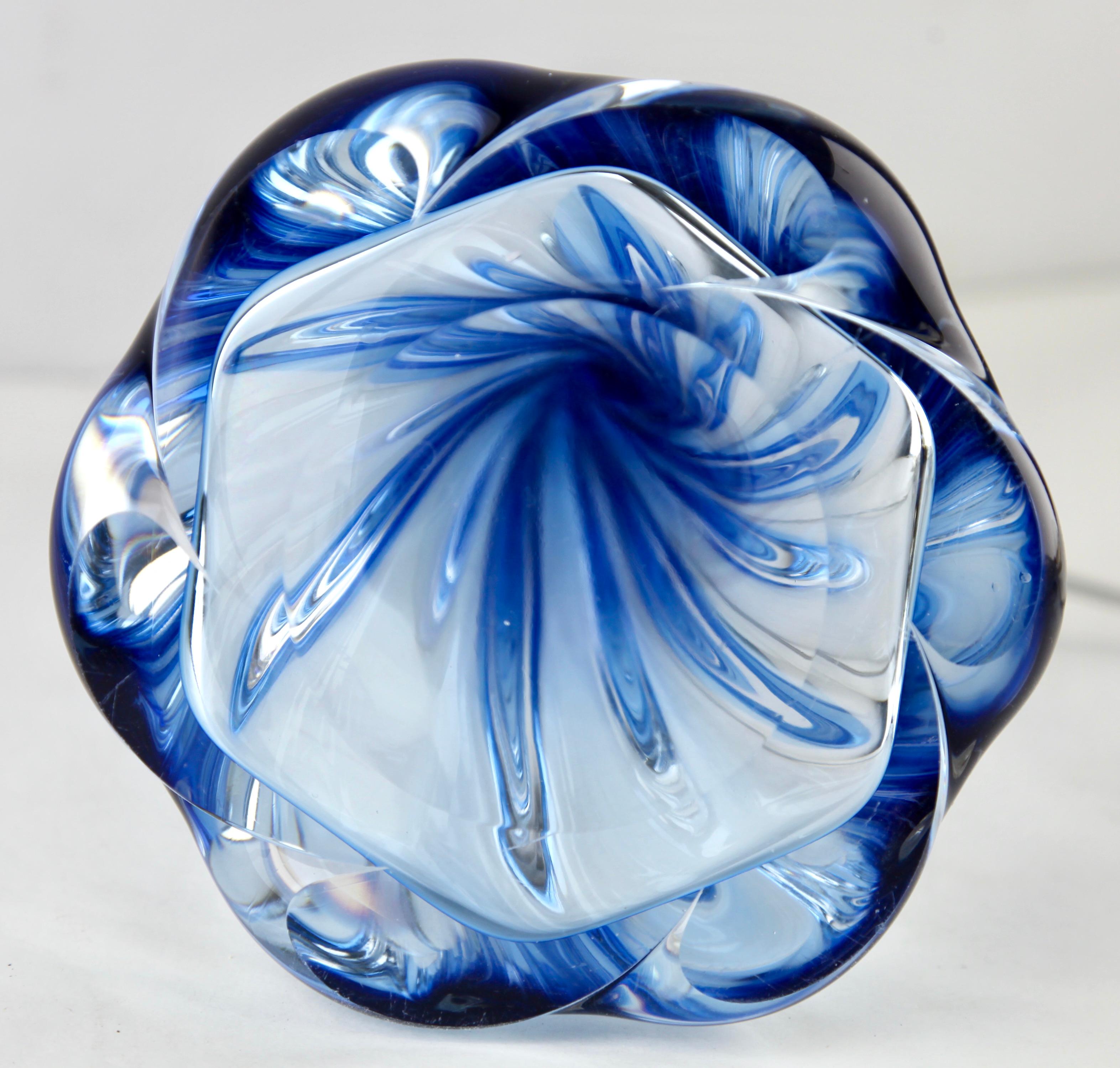 Val Saint Lambert 'Twisted Light' Crystal Table Lamp, 1953 For Sale at ...