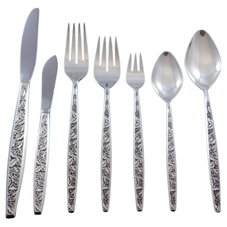 Valencia by International Sterling Silver Flatware Set for 12 Service ...