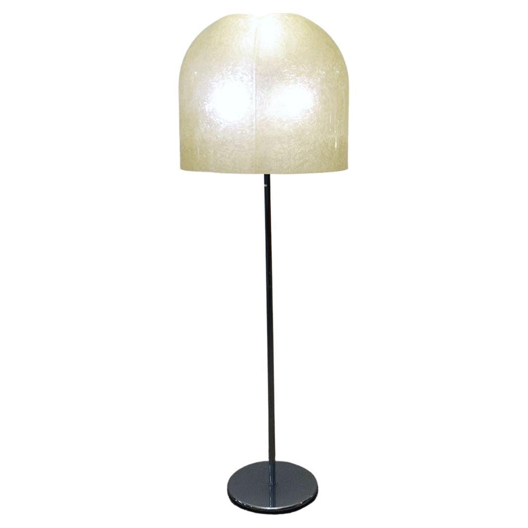 A Polished Aluminum Floor Lamp For Sale at 1stDibs