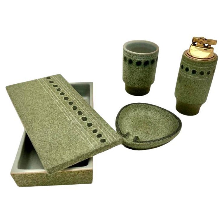 Valenti Ceramic Desk Set, 1980s Italy For Sale at 1stDibs
