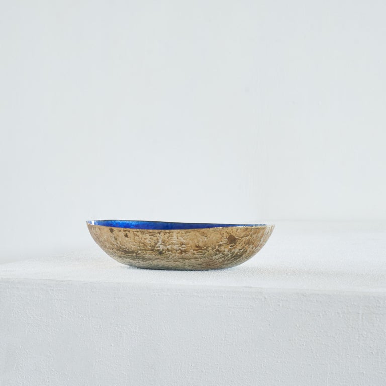 Valenti Hand-Hammered and Enameled Bowl, Italy, 1960s For Sale at 1stDibs