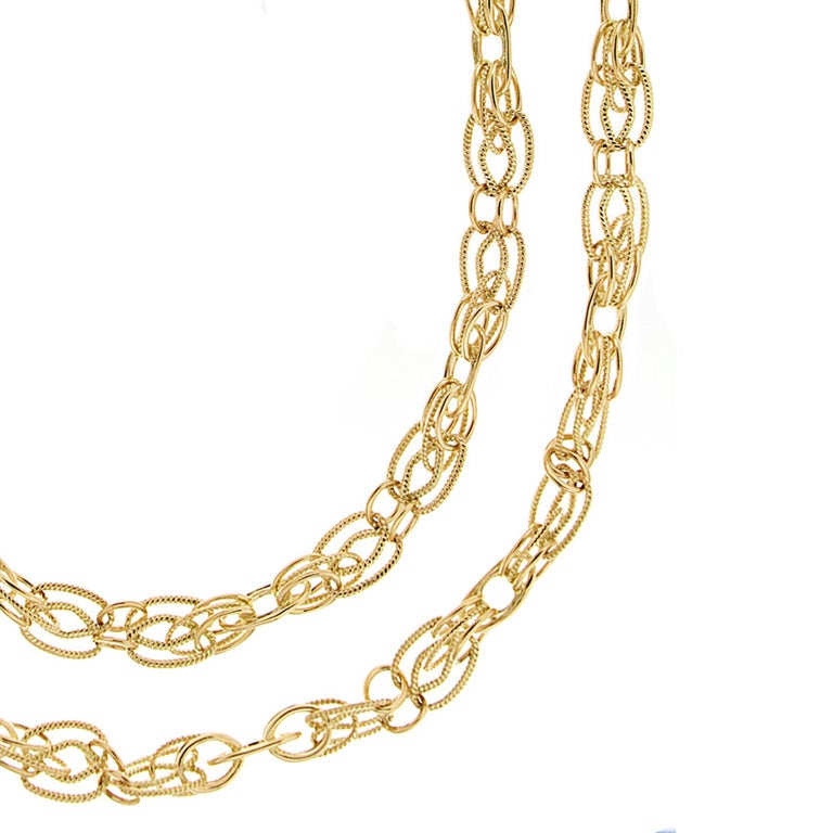 Valentin Magro 18 Karat Yellow Gold Interlocking Chain Necklace For ...