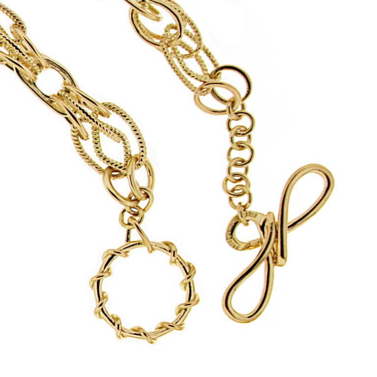 Valentin Magro 18 Karat Yellow Gold Interlocking Chain Necklace For ...