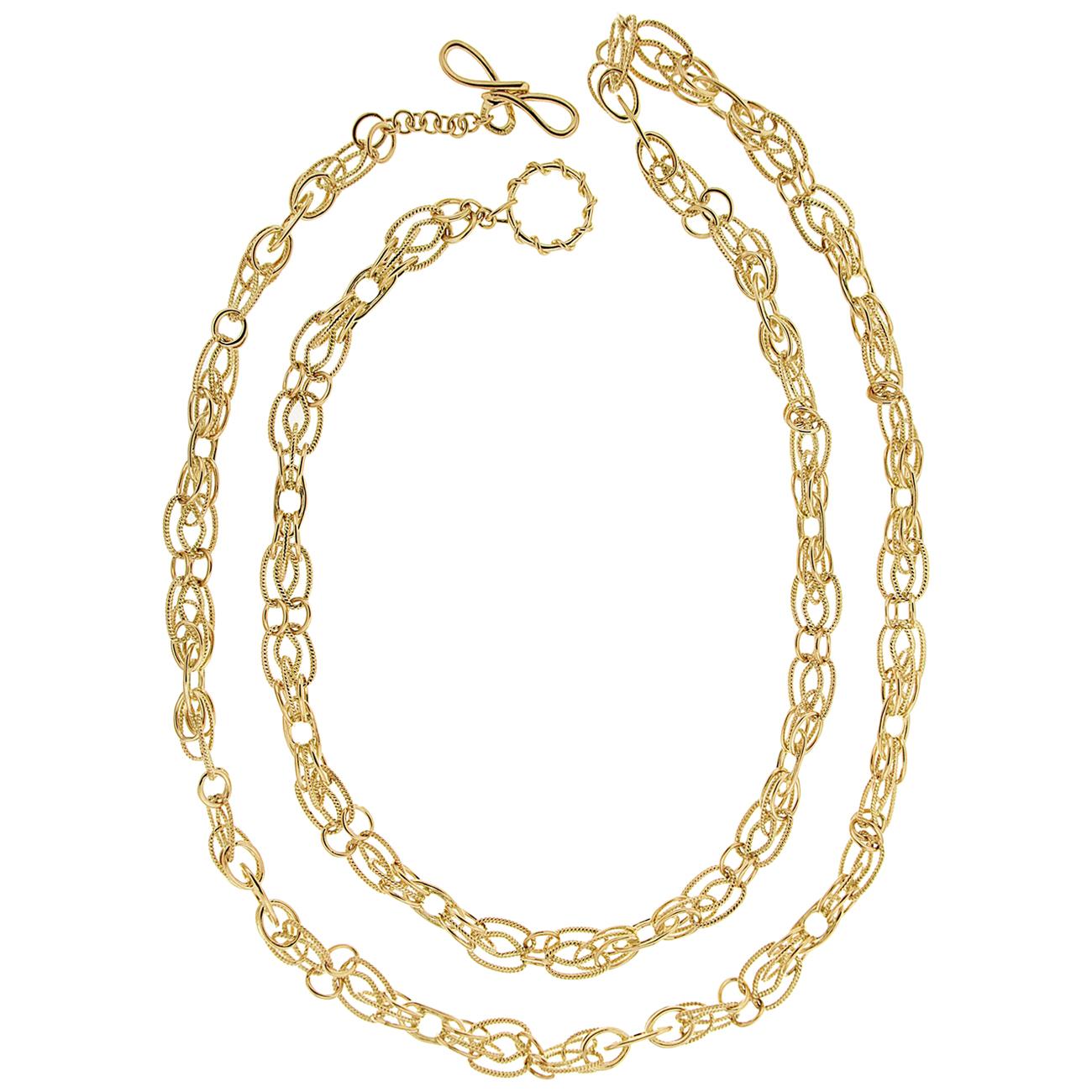 Valentin Magro 18 Karat Yellow Gold Interlocking Chain Necklace For ...